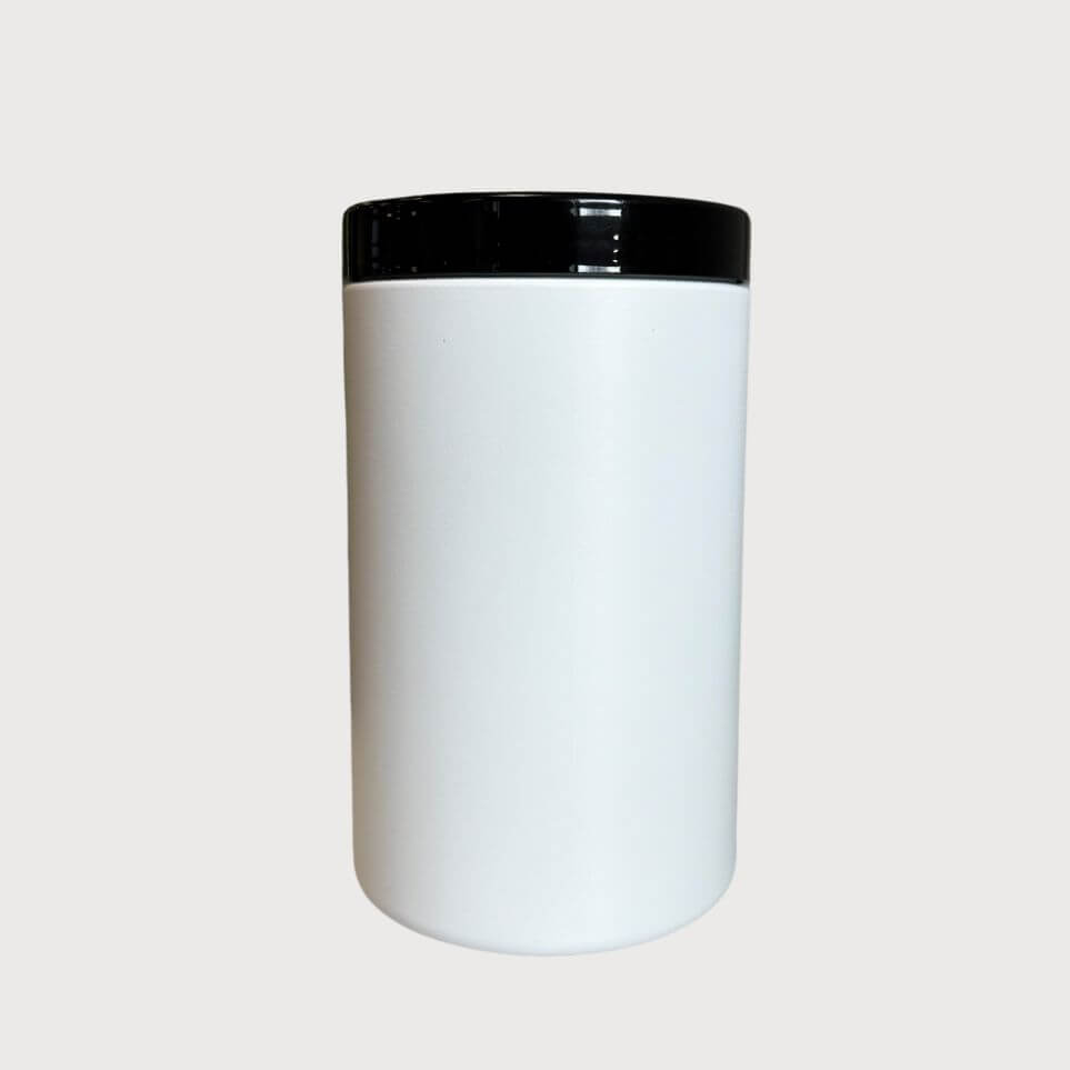 1250ml White HDPE Jar, 100/400 - BlueSky Solutions