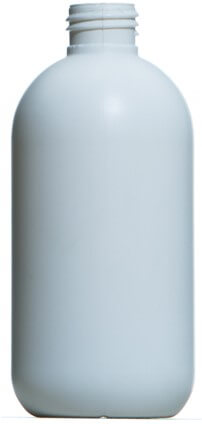 250ml White HDPE Boston Round Bottle, 24/410 - BlueSky Solutions
