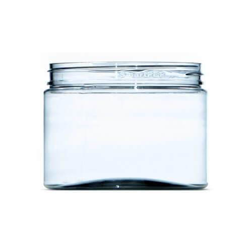 500ml Clear PET Straight Sided Jar - 35% PCR, 100/400 - BlueSky Solutions